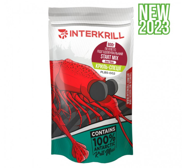 Купить Пеллетс Interkrill Start Mix (4mm&6mm) Криль-Специи - в Киеве, Одессе, Харькове PLBS-002